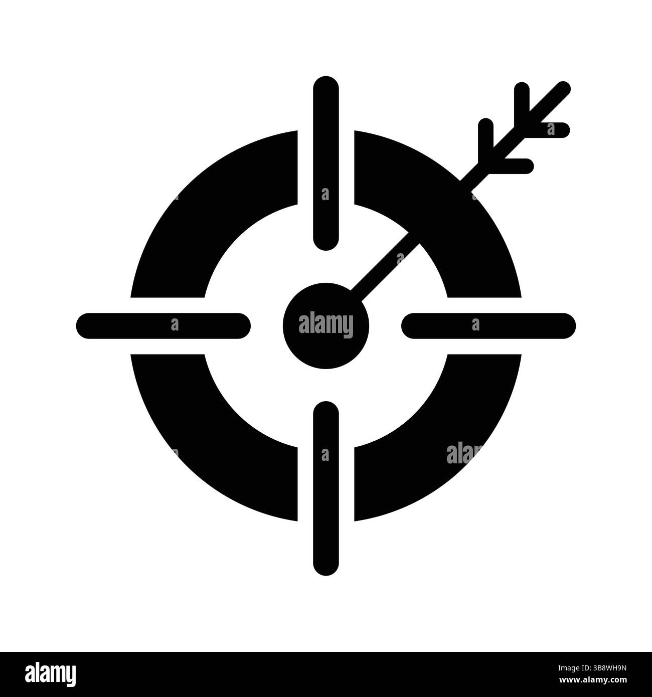 An archery and dartboard shows a target board icon Stock Vector Image ...