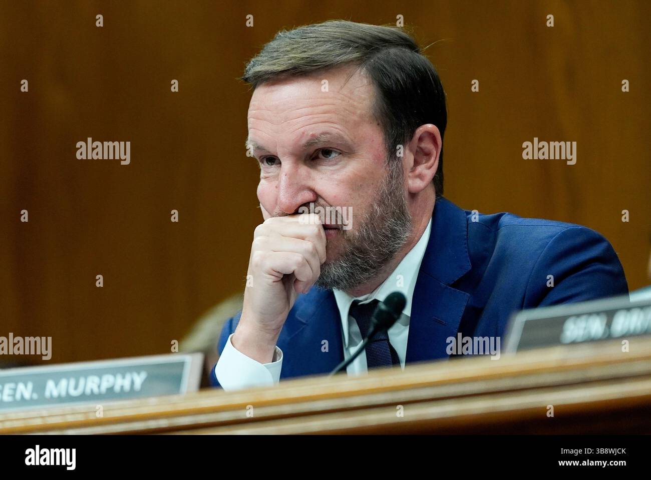 Sen. Chris Murphy, D-Conn., listens as Homeland Security Secretary ...