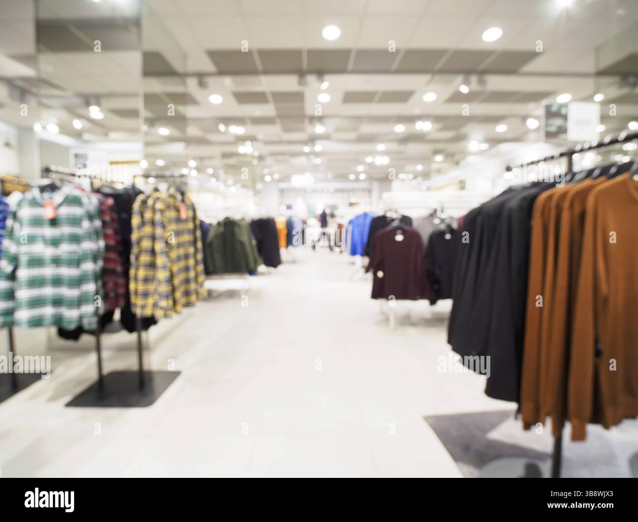 Blur image of clothes in clothing store as background Stock Photo - Alamy