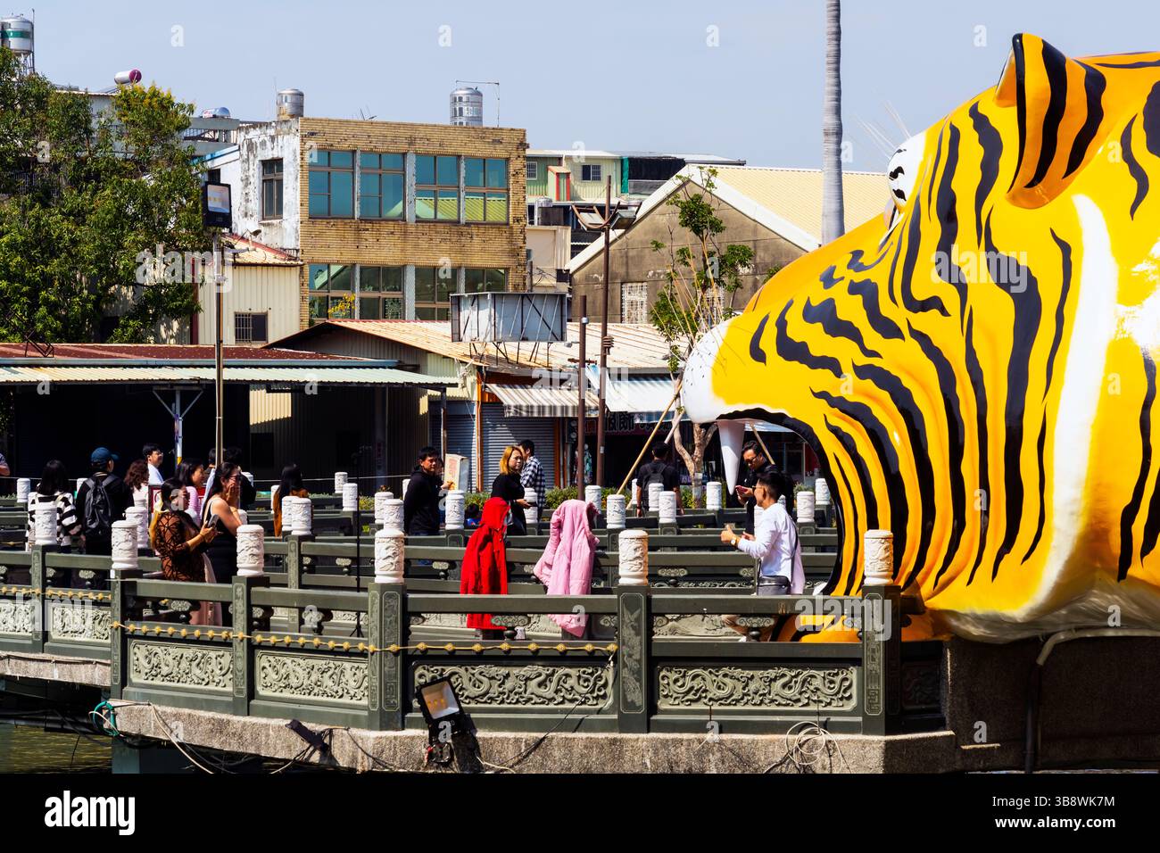 The Dragon tower and Tiger tower. Dragon and Tiger Pagodas is a temple ...