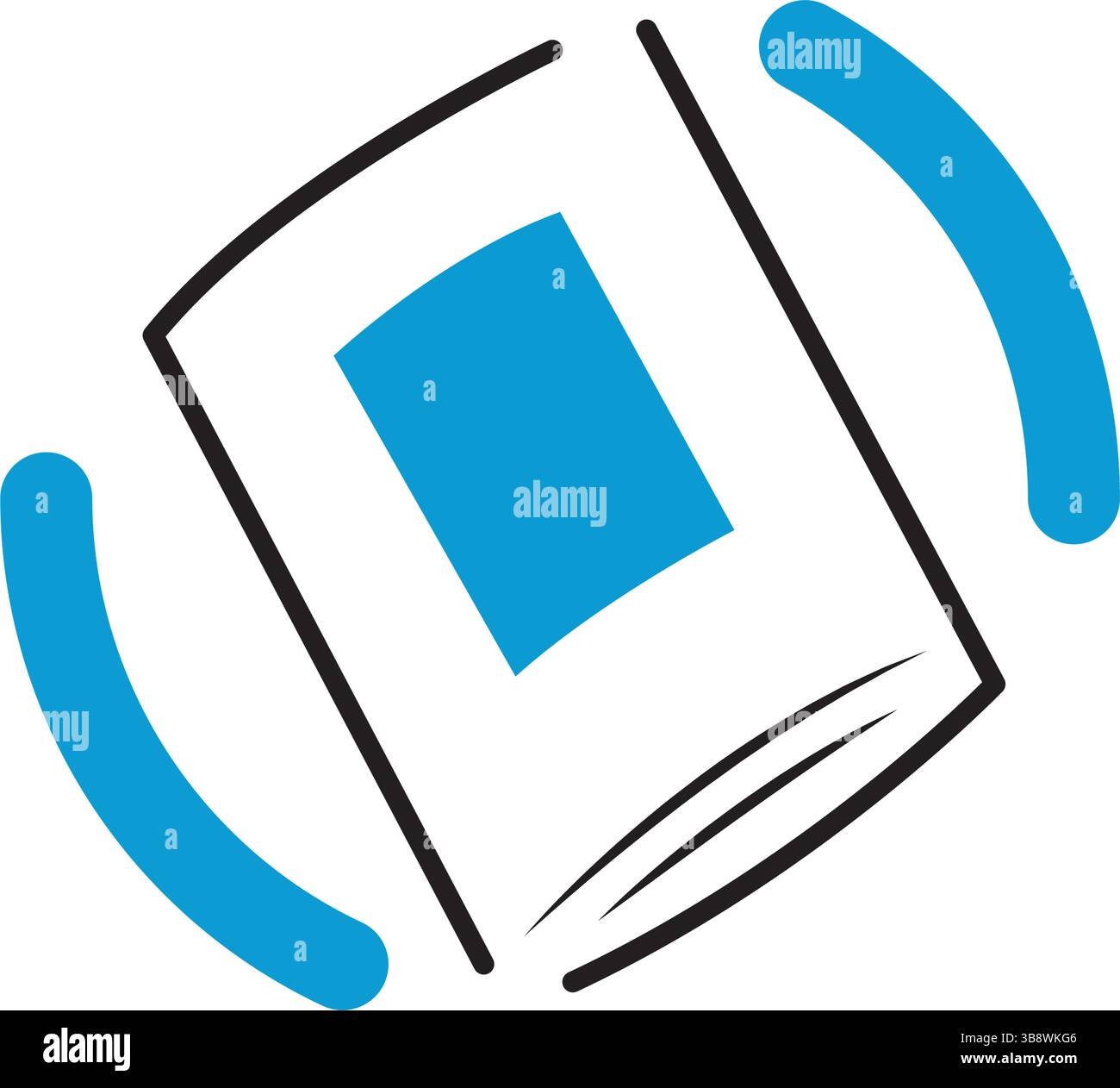 Open book minimal icon. Vector illustration Stock Vector Image & Art ...