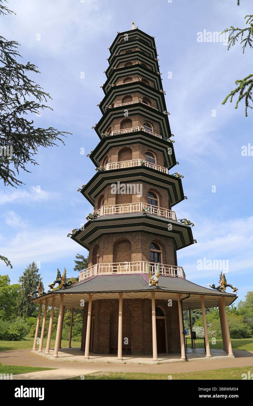 Great Pagoda, Royal Botanic Gardens, Kew, London Borough of Richmond ...