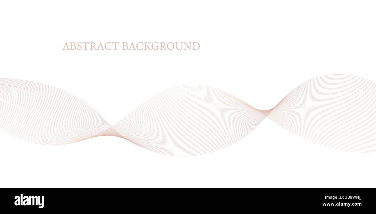 Minimal Beige Abstract Wave Background With Subtle Lines And Soft Flow Design Stock Vector Image