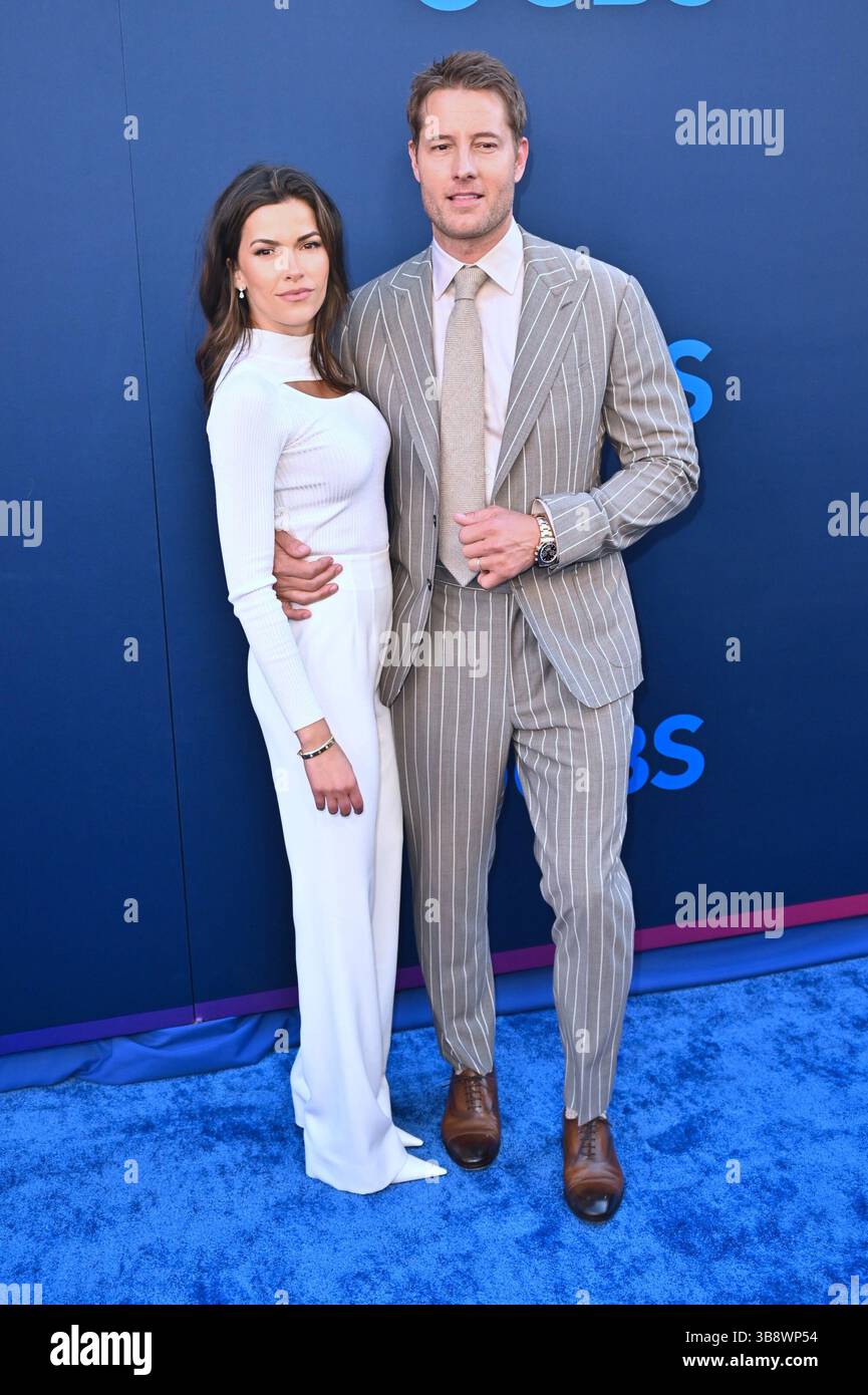 Ca. 07th May, 2025. Sofia Pernas, Justin Hartley at arrivals for CBS ...