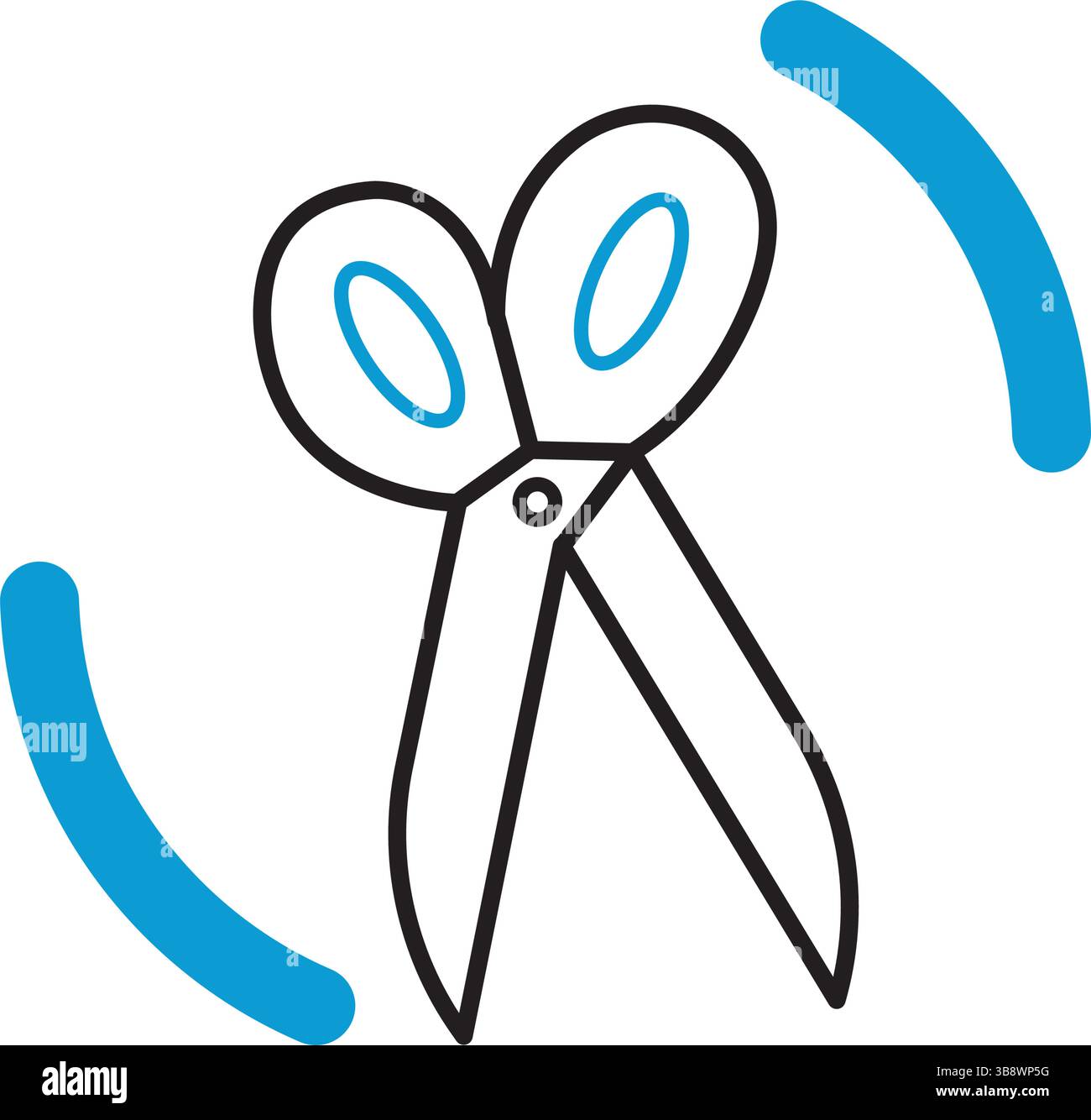 Scissors outline cut icon. Vector illustration Stock Vector Image & Art ...