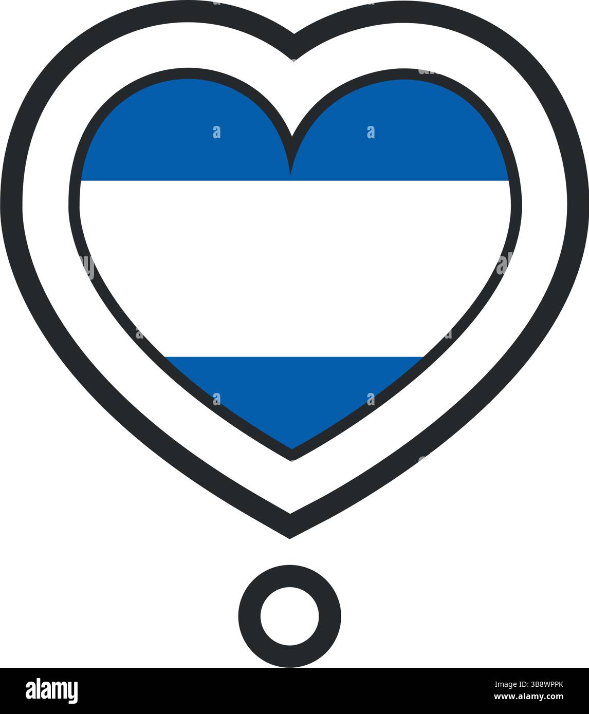 Heart shape with the flag of Honduras. Vector illustration Stock Vector ...