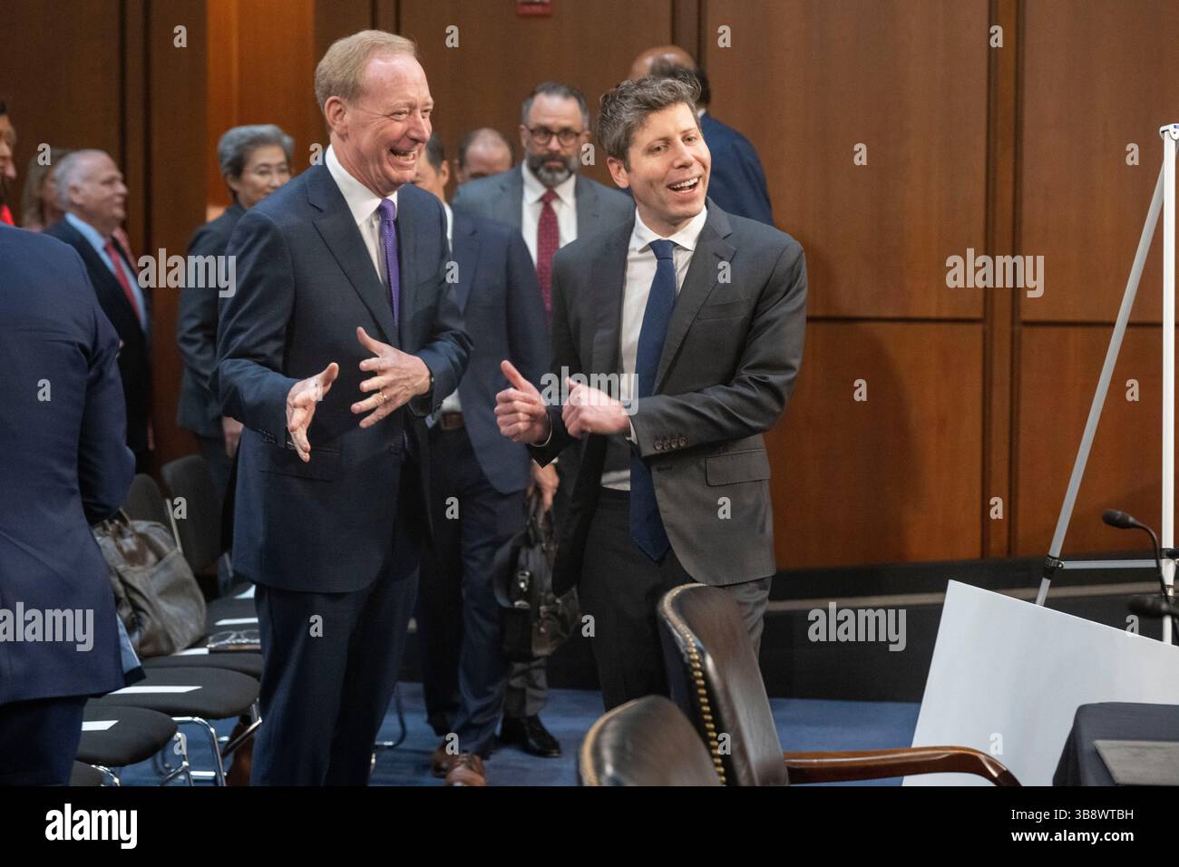 Sam Altman, co-founder and Chief Executive Officer, OpenAI, from right ...