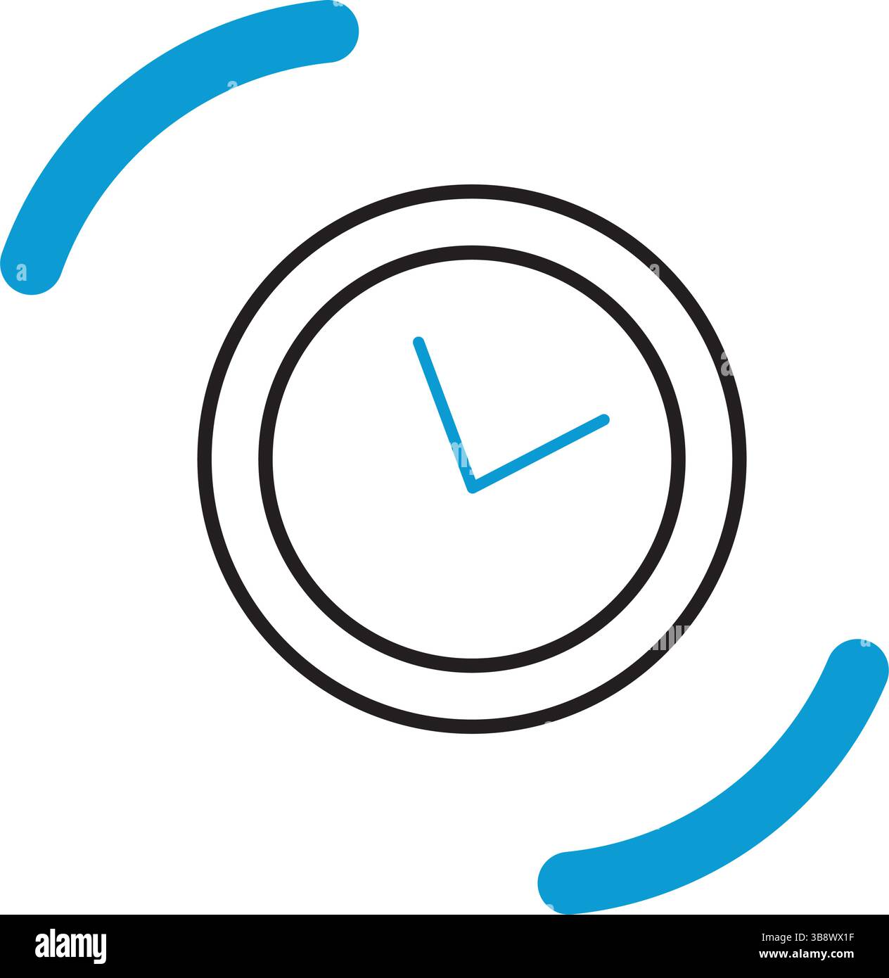 Clock circular outline icon. Vector illustration Stock Vector Image ...