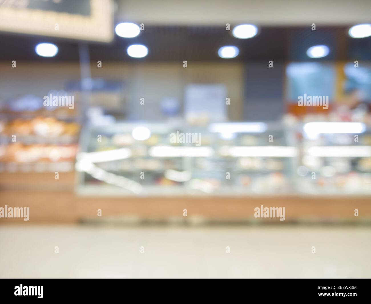 Image of blur bakery shop with bokeh for background usage Stock Photo ...