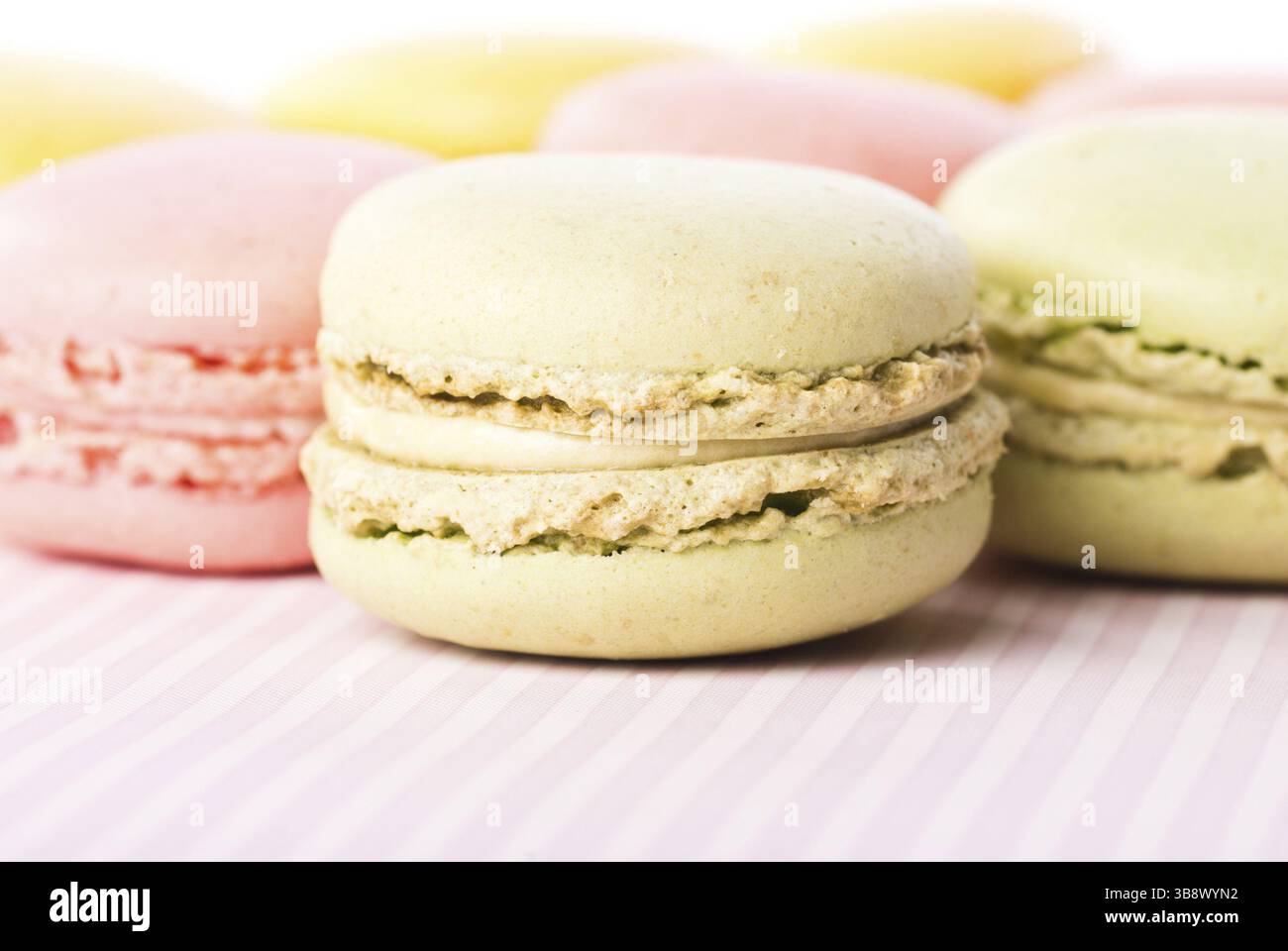 Colorfull macaroones in row close up Stock Photo - Alamy