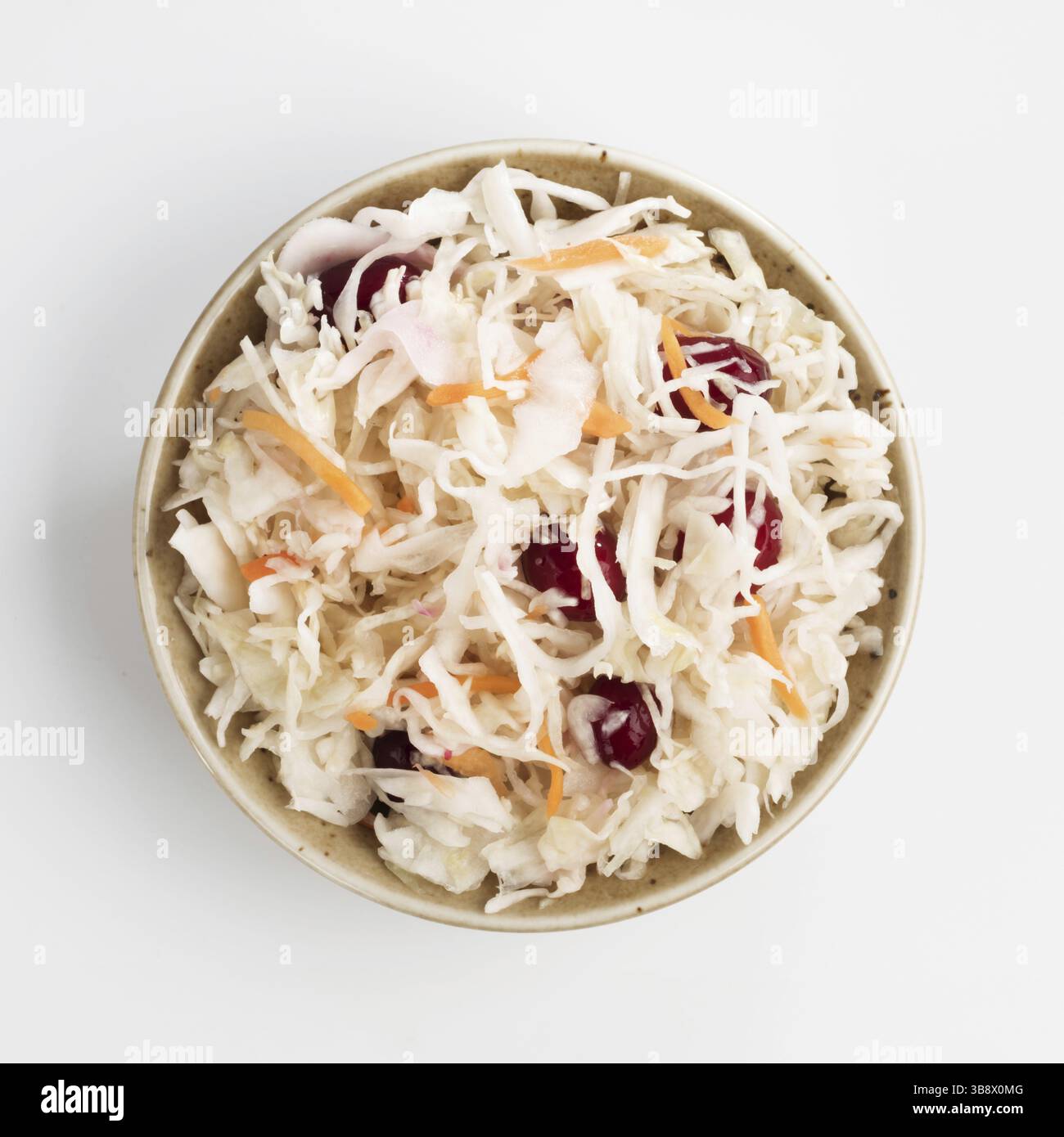 Traditional russian appetizer sauerkraut with cranberry and carrot in ...
