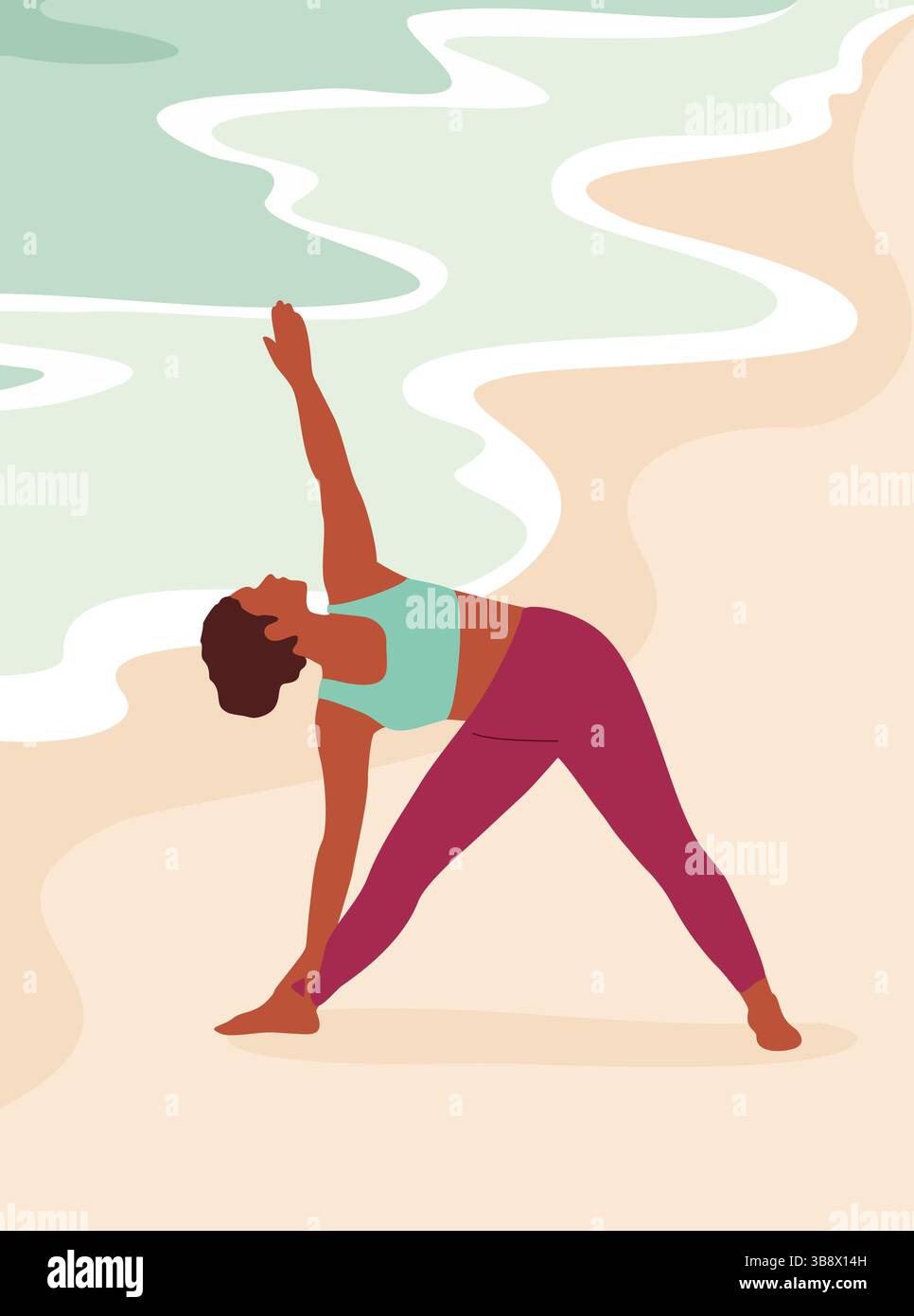 Yoga pose woman doing Stock Vector Images - Alamy