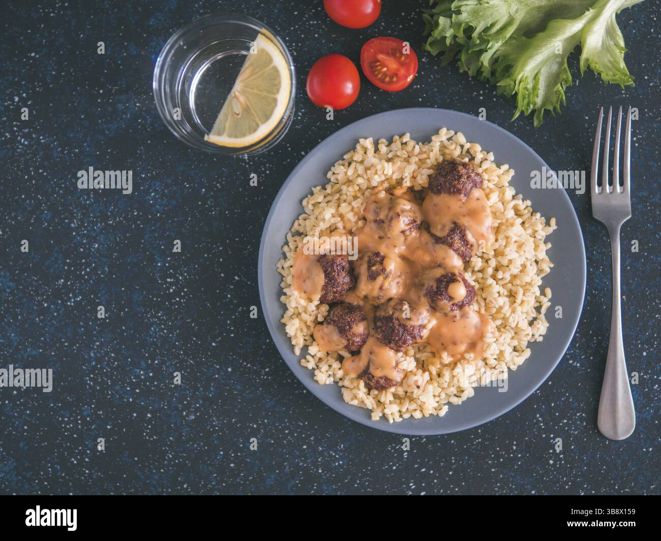 Bulgur dish idea and recipe. Bulgur with homemade roasted beef ...
