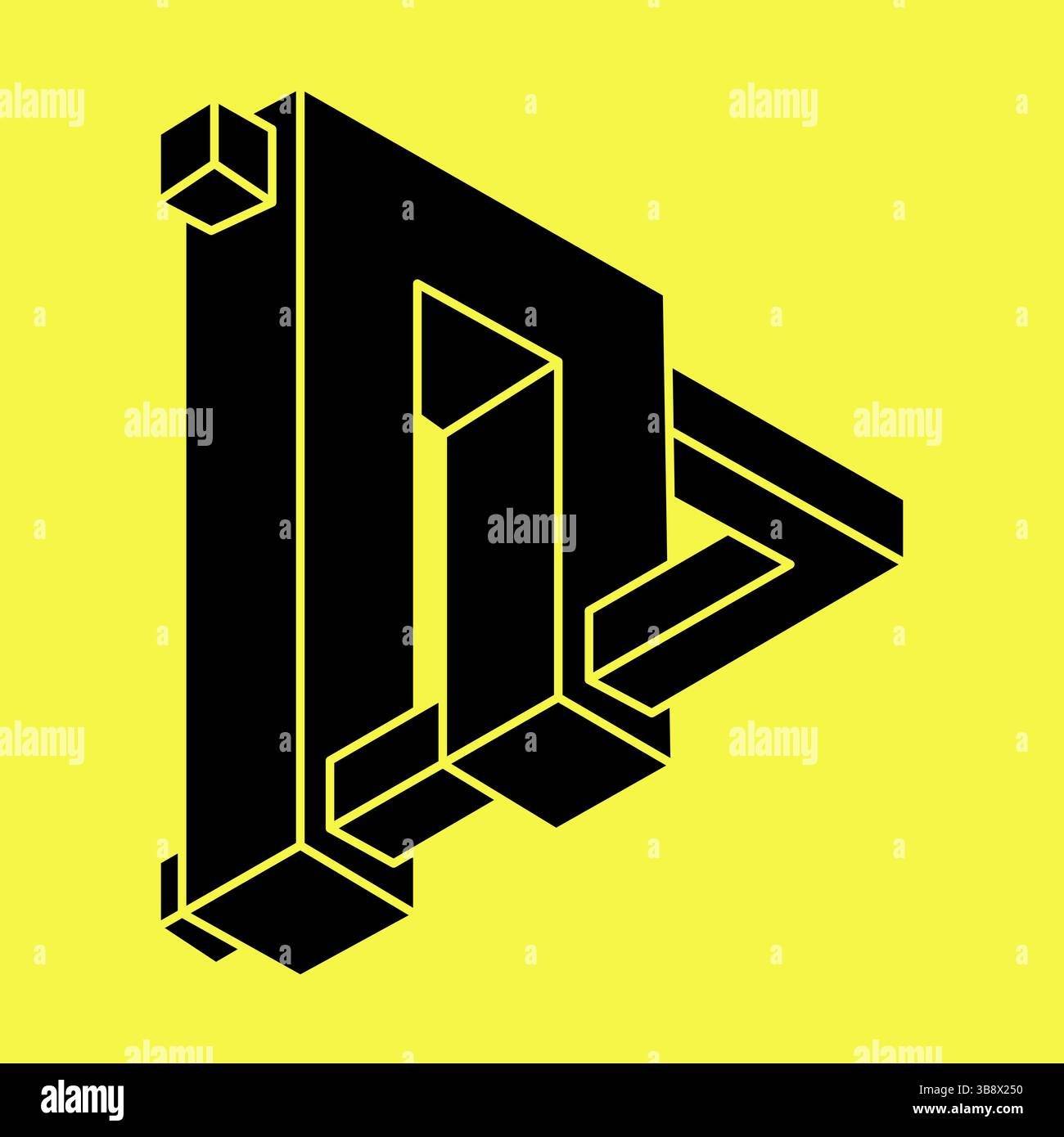 Impossible shapes. Sacred geometry. Optical illusion figure. Abstract eternal geometric object ...