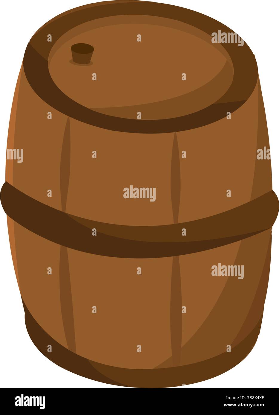 Single wooden barrel object. Vector illustration Stock Vector Image ...