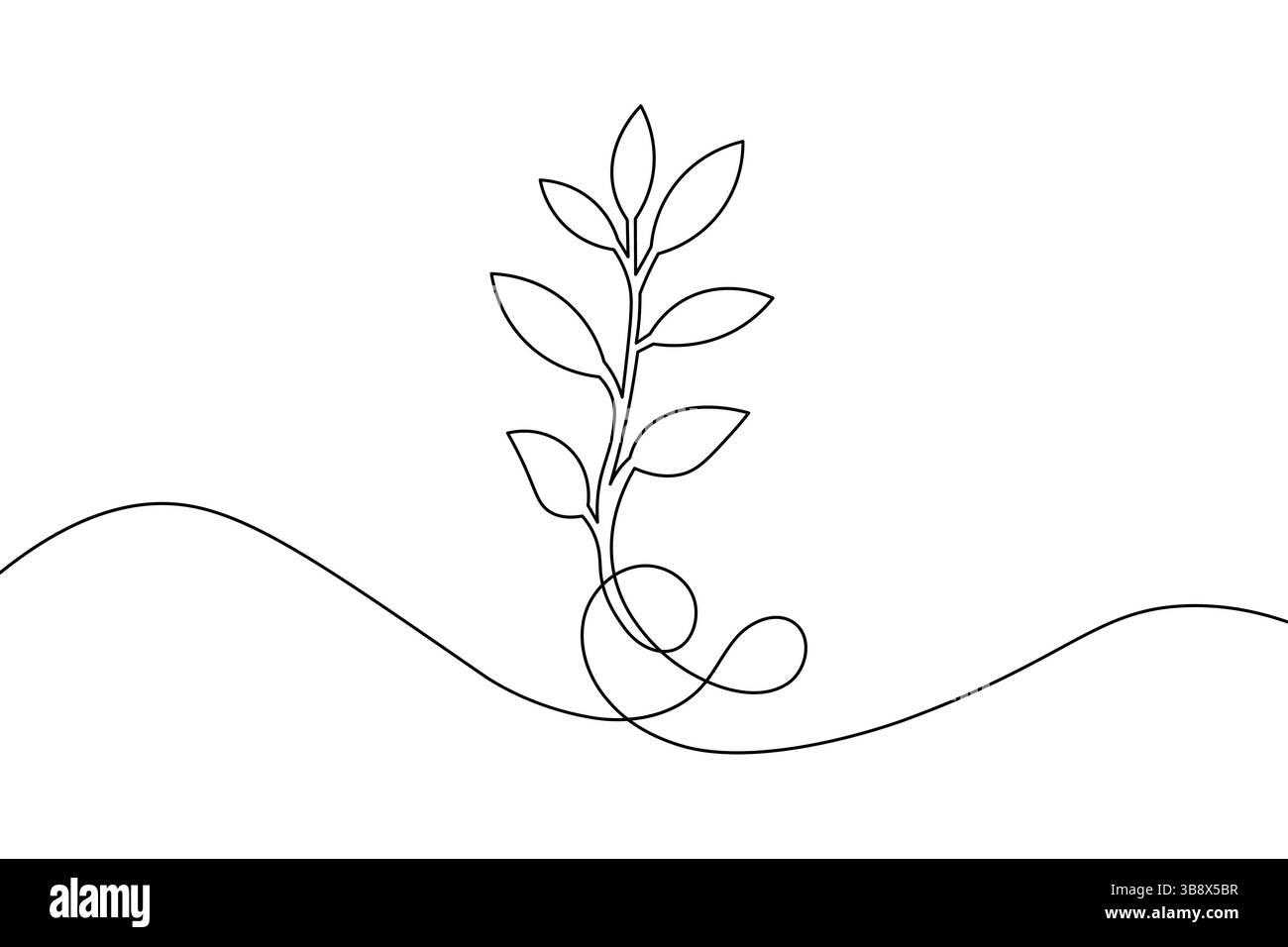 Minimalist One Line Plant Drawing Elegant Botanical Art for Nature ...