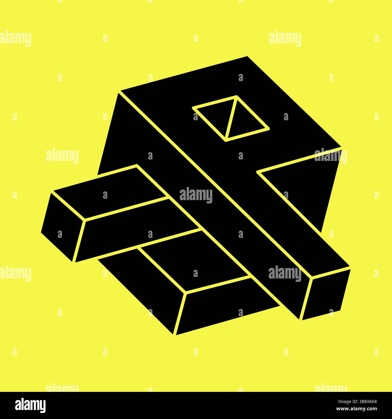 Optical illusion figure. Geometry. Impossible objects. Optical art. 3d illustration Stock Vector ...