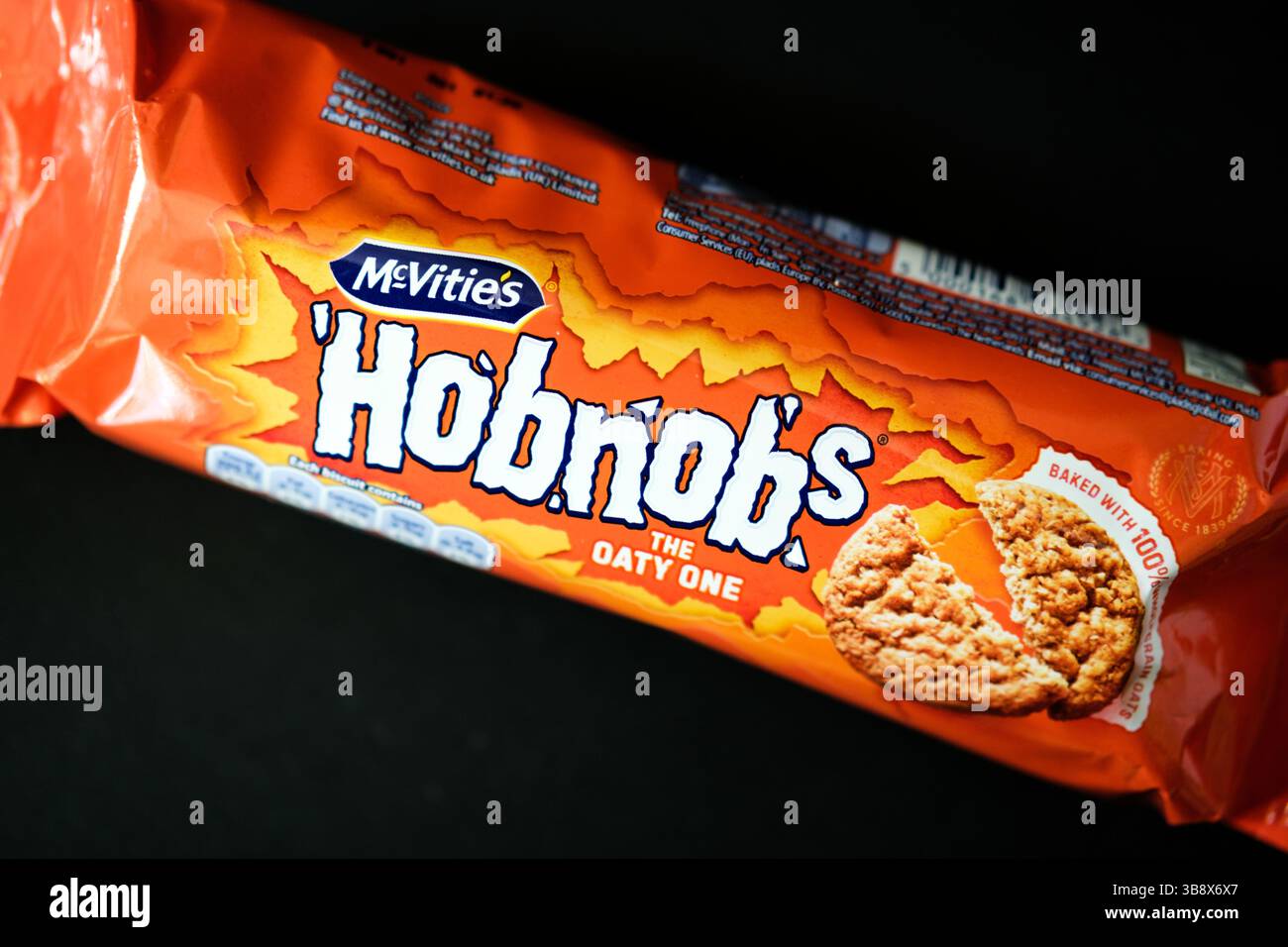 London UK, May 08 2025, Packet Of McVities Classic Oat Hobnob Baked ...