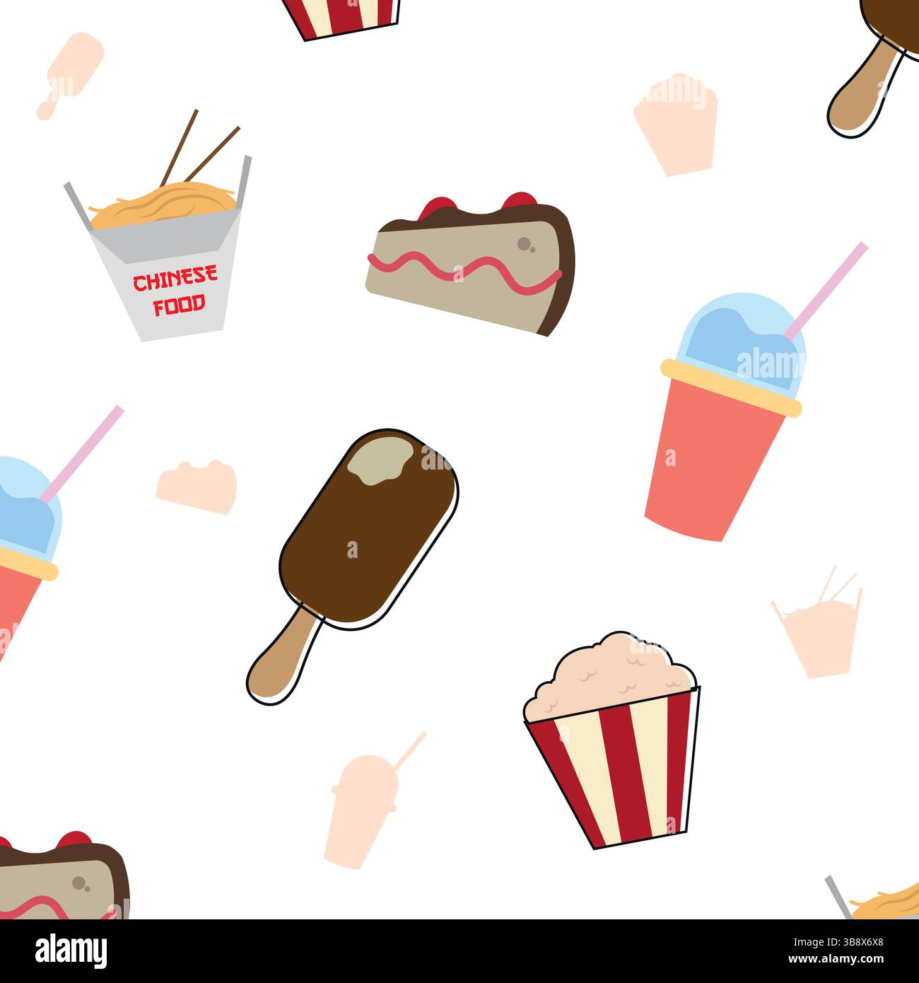 Frozen treats and snacks. Vector illustration Stock Vector Image & Art ...