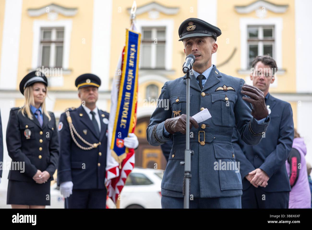Humpolec, Czech Republic. 08th May, 2025. Josef "Joe" Vochyan, chairman ...