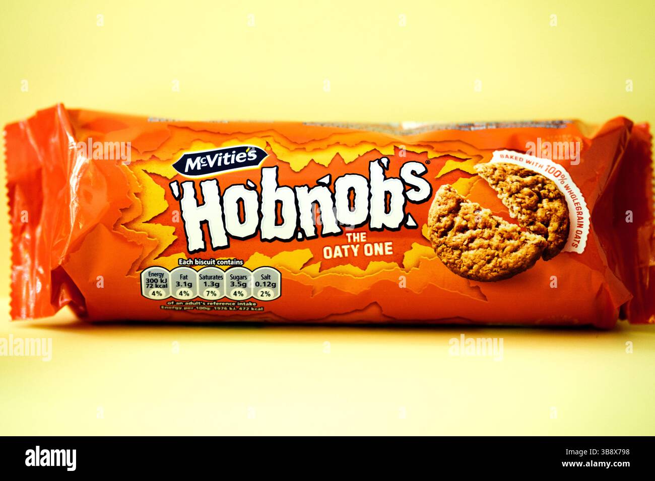 London UK, May 08 2025, Packet Of McVities Classic Oat Hobnob Baked ...