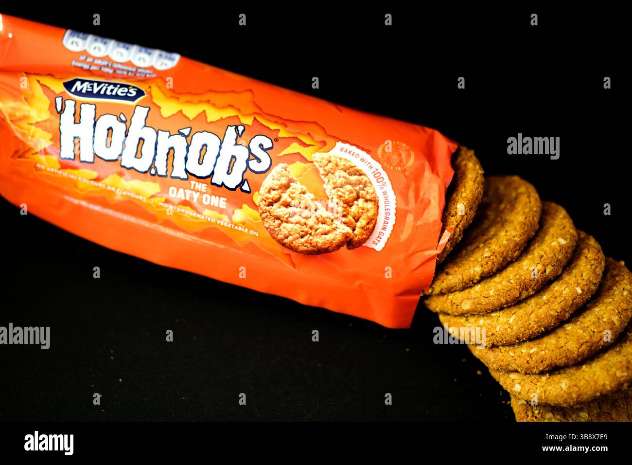 London UK, May 08 2025, Packet Of McVities Classic Oat Hobnob Baked ...