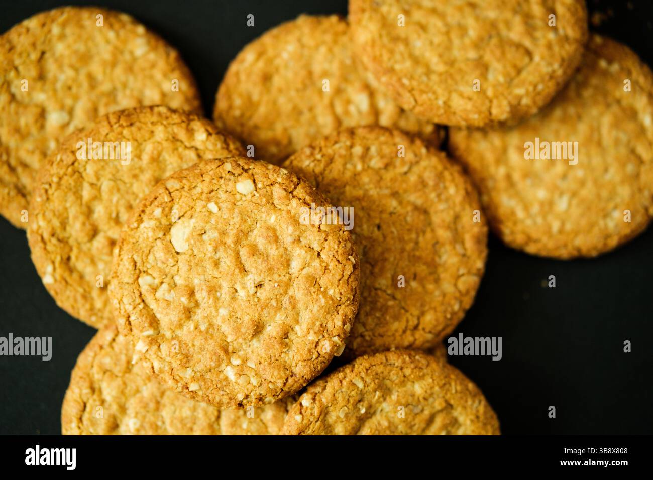 London UK, May 08 2025, Popular Oat or Oaty Round Crunchy Crispy ...