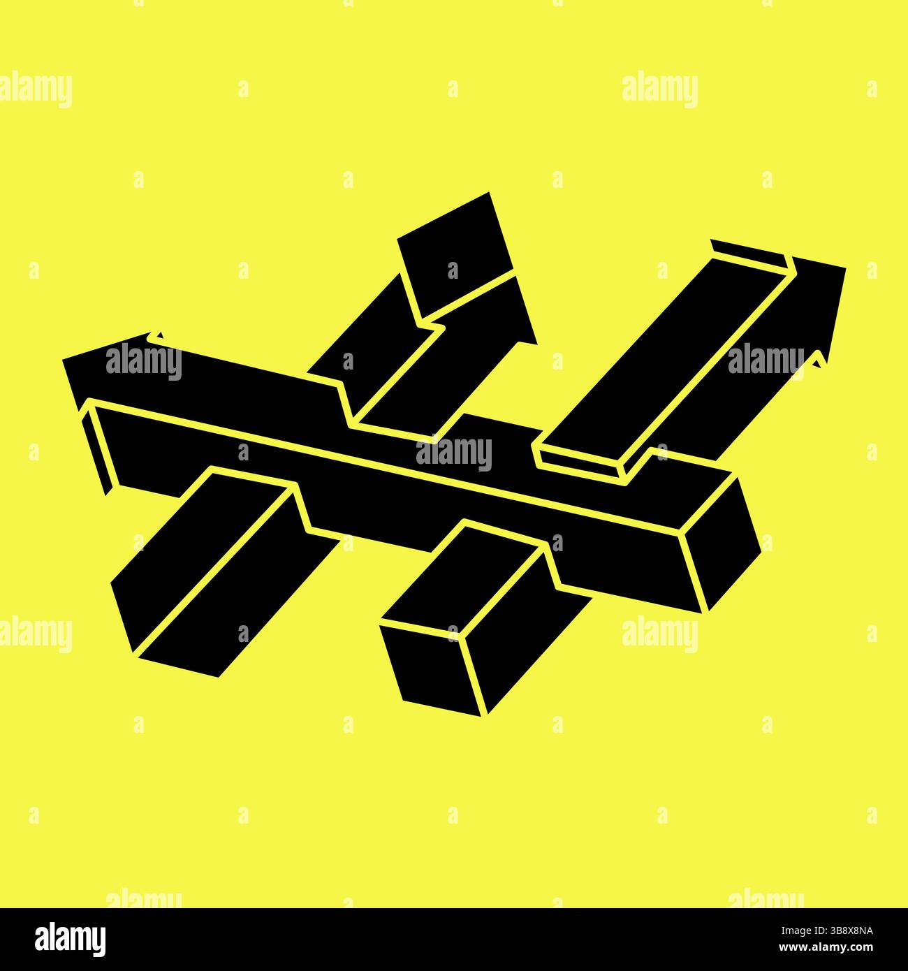 Optical illusion. Impossible shapes. Sacred geometry. Abstract eternal ...