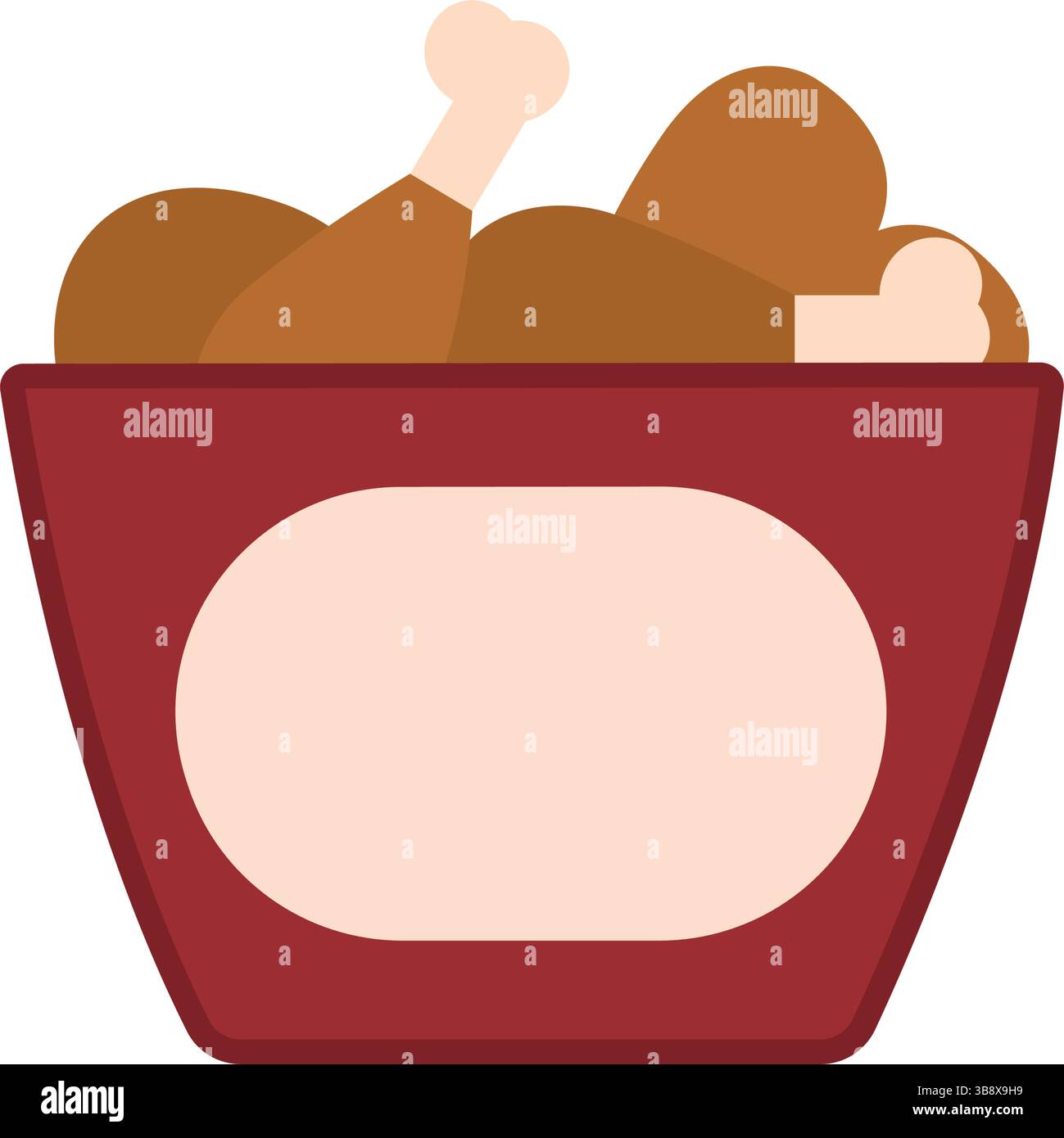 Bucket of fried chicken. Vector illustration Stock Vector Image & Art ...