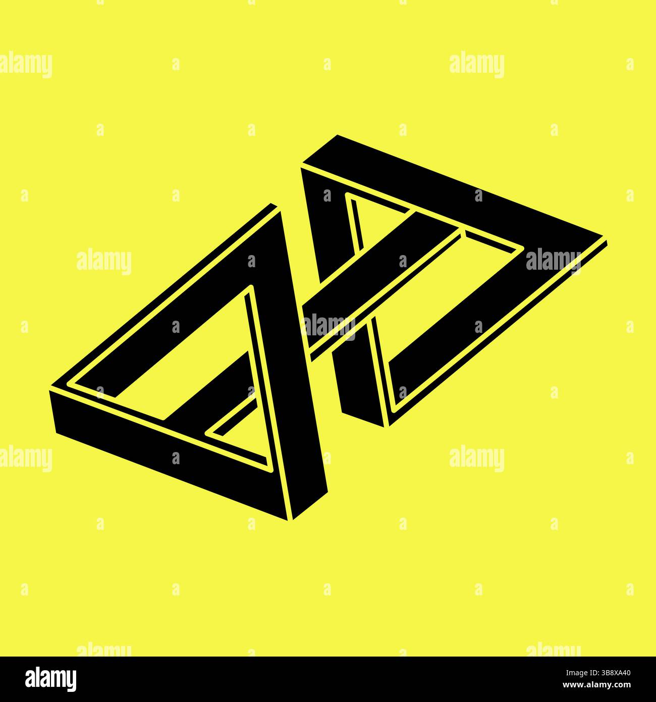 Impossible optical illusion shapes. Geometry. Optical art object ...