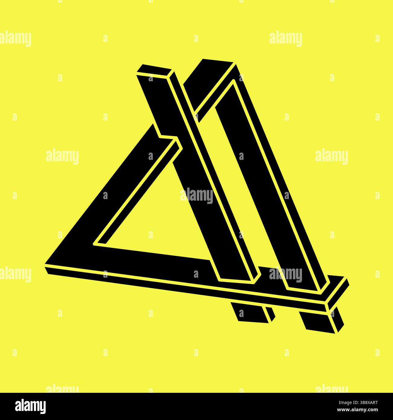 Optical illusion figure. Impossible shapes. Sacred geometry. Abstract ...