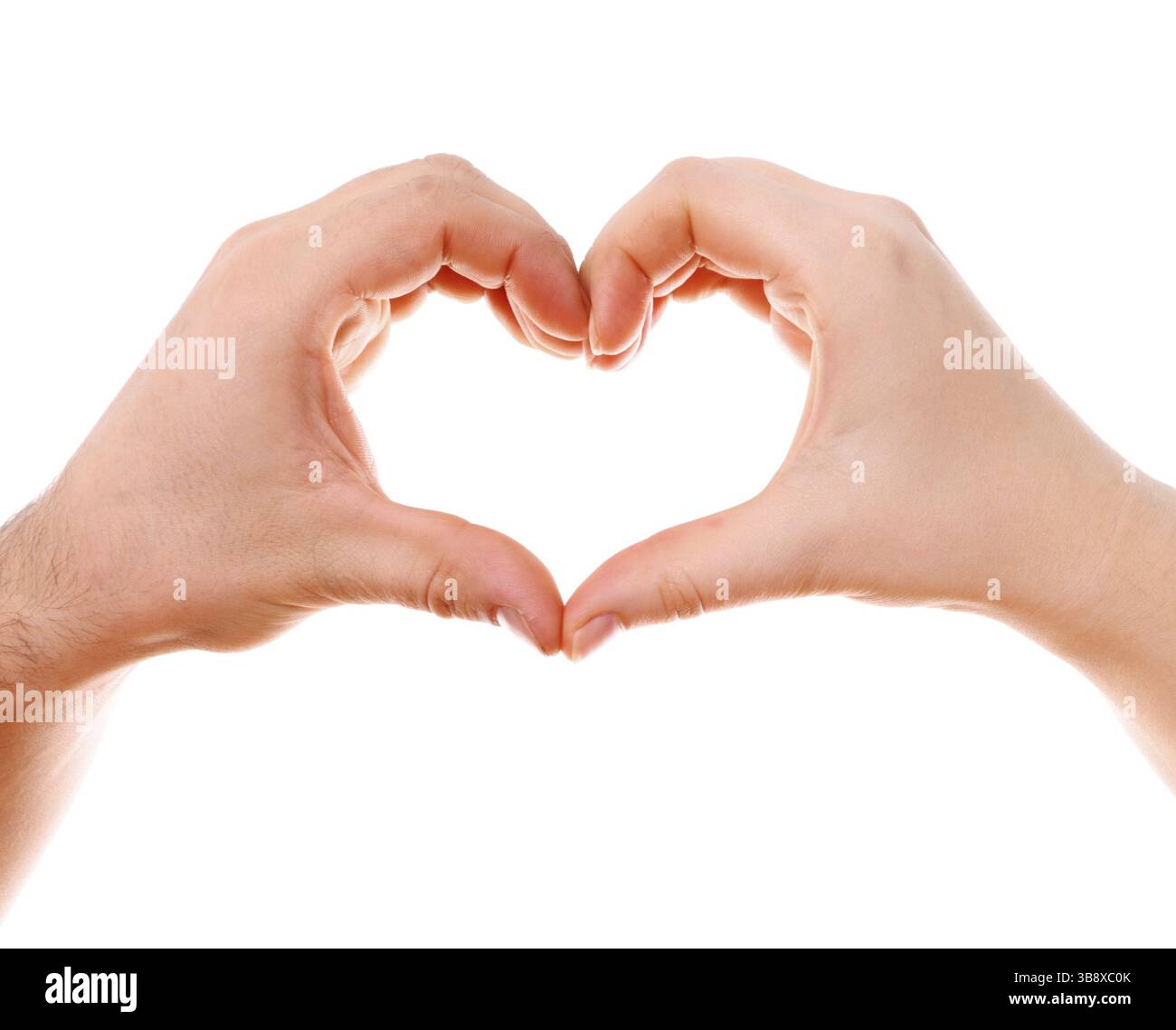 Male female hands heart Cut Out Stock Images & Pictures - Alamy