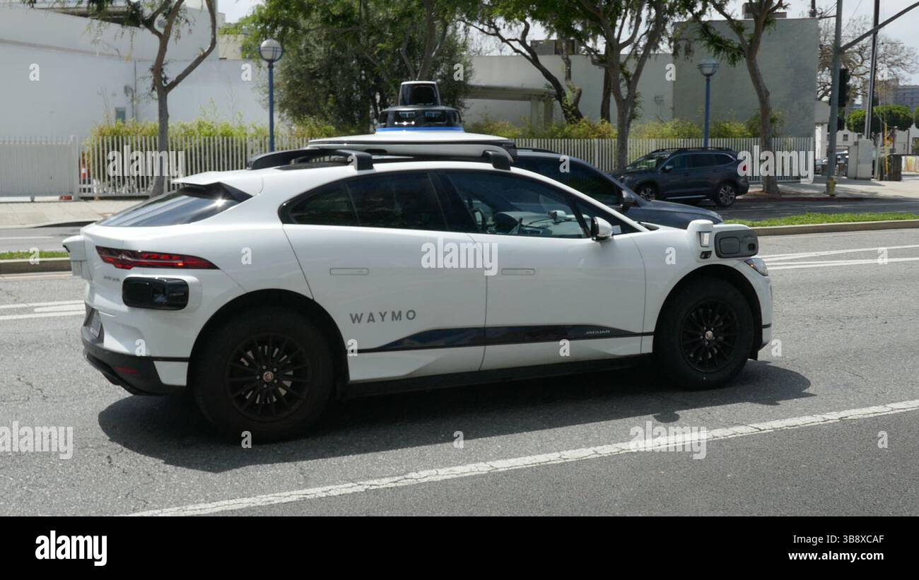 Los Angeles, California, USA 7th May 2025 Waymo Driverless Car in ...