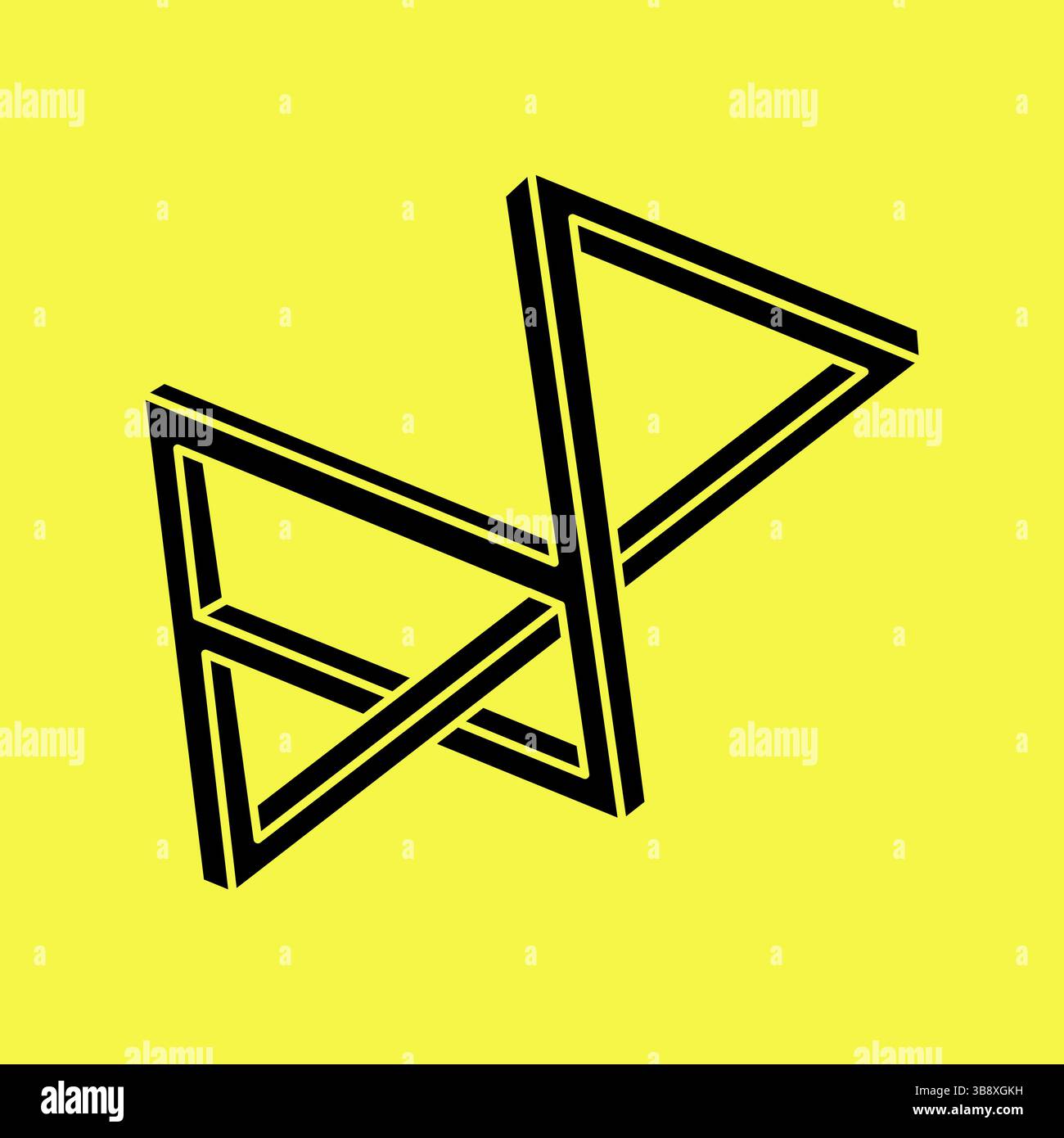 Optical illusion object. Escher paradox geometry. Optical art ...