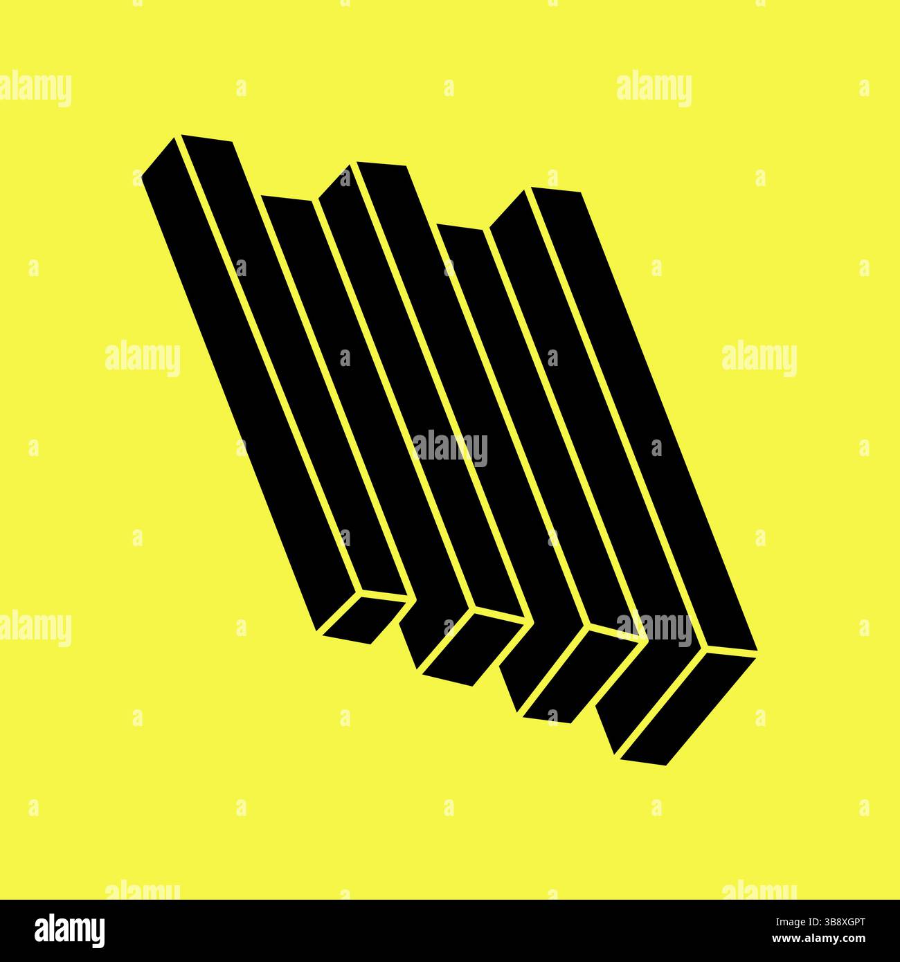 Impossible optical illusion shape. Optical art object. Impossible ...