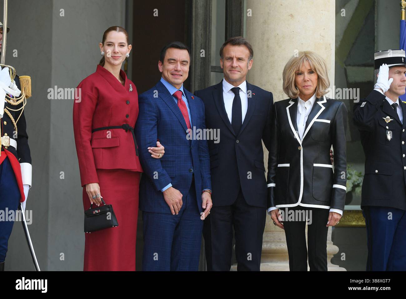 Paris, France. 08th May, 2025. French President Emmanuel Macron and ...