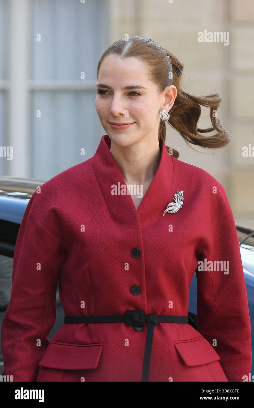Paris, France. 08th May, 2025. French President Emmanuel Macron and ...