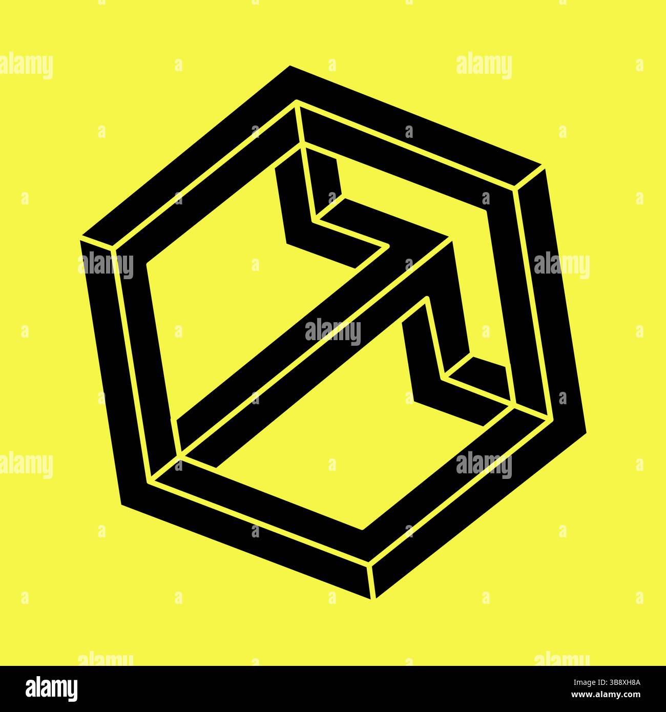 Impossible shape. Sacred geometry. Optical illusion figure. Abstract ...