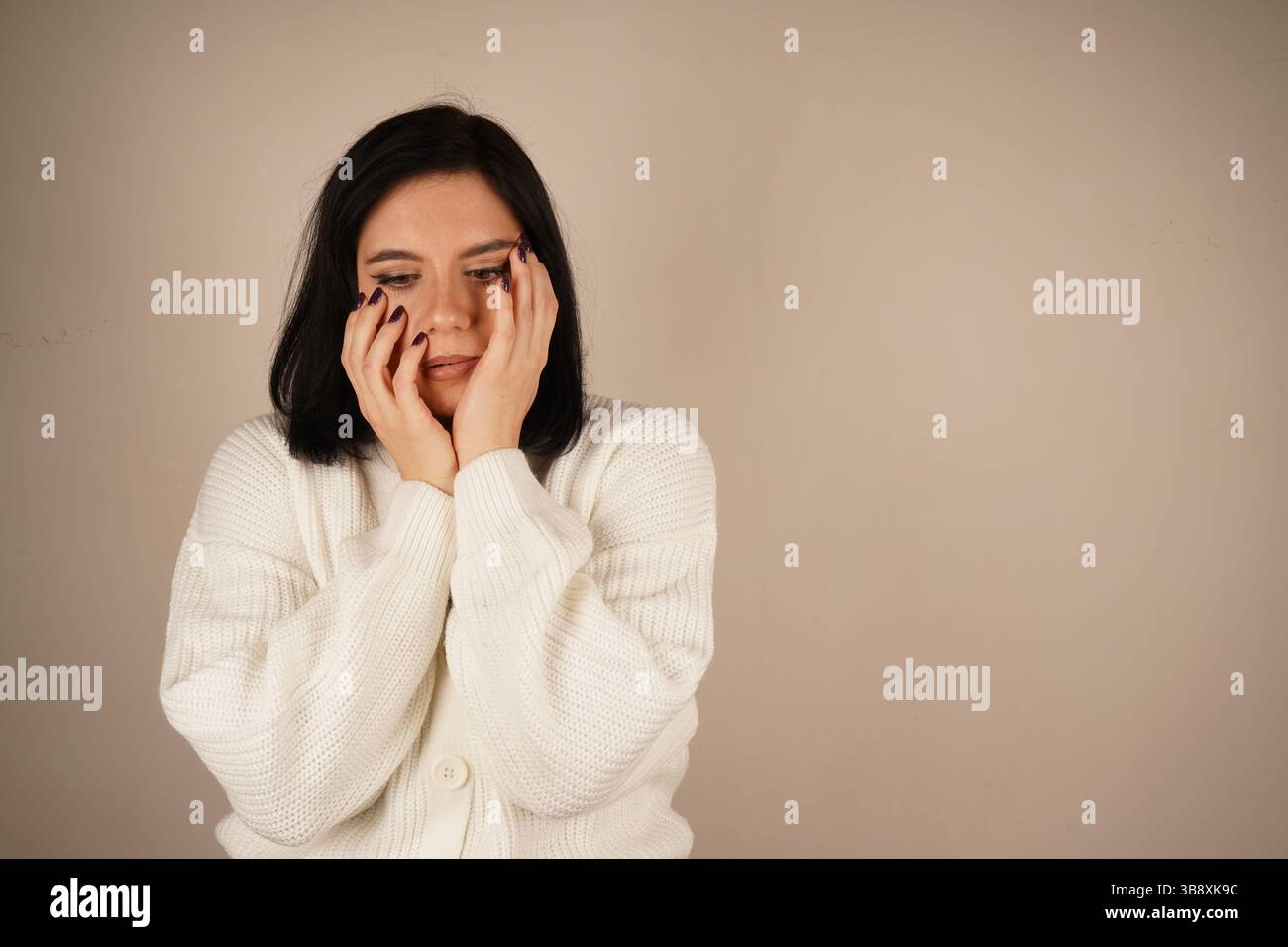 The interesting facial expression conveys a moment of surprise. The ...