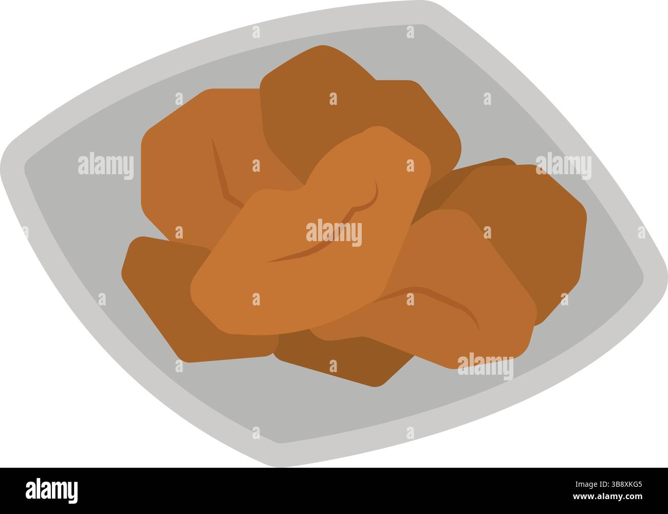 Plate of chicken nuggets. Vector illustration Stock Vector Image & Art ...