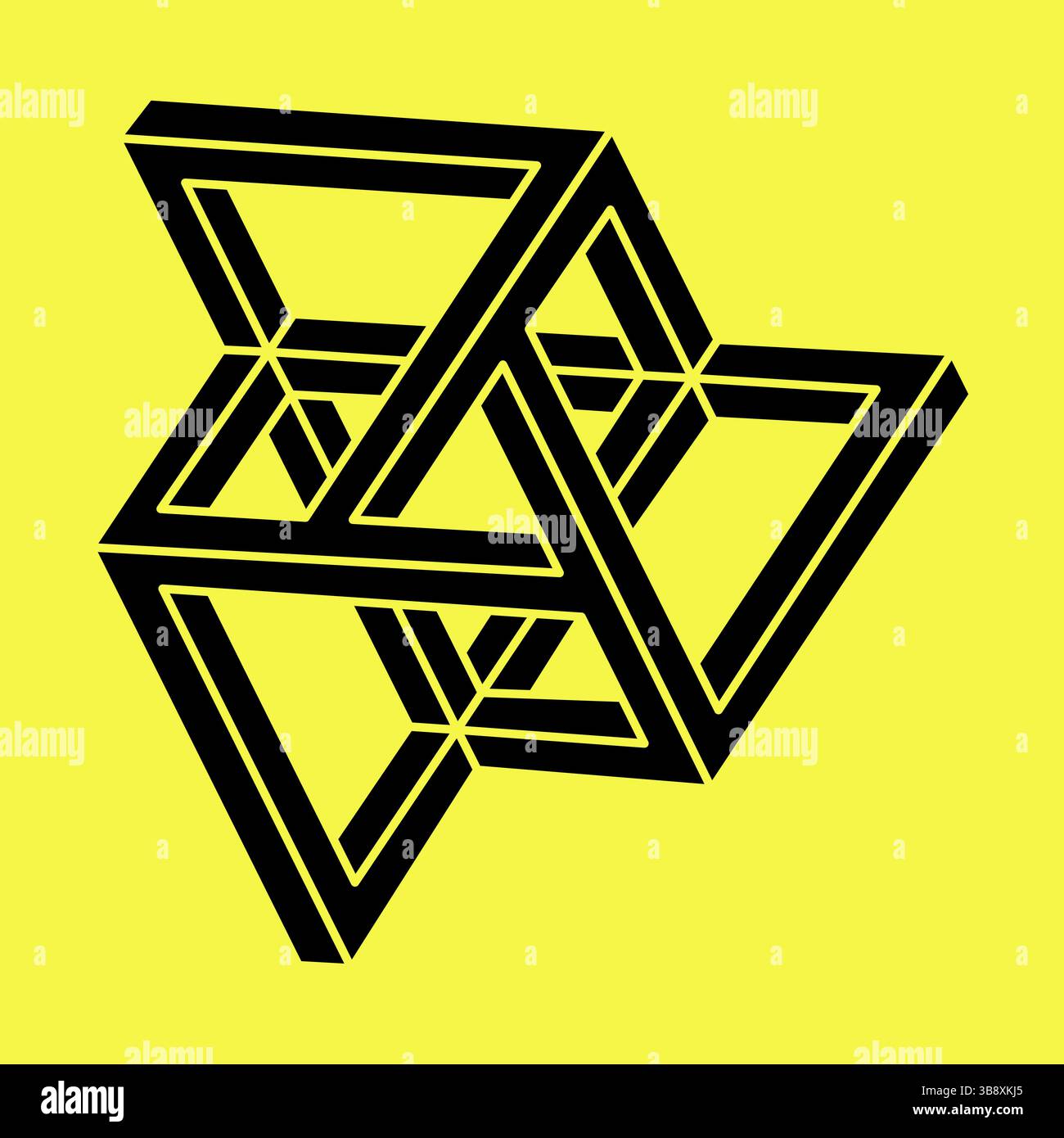 Impossible optical illusion shapes. Geometry. Optical art object. Impossible figures Stock ...