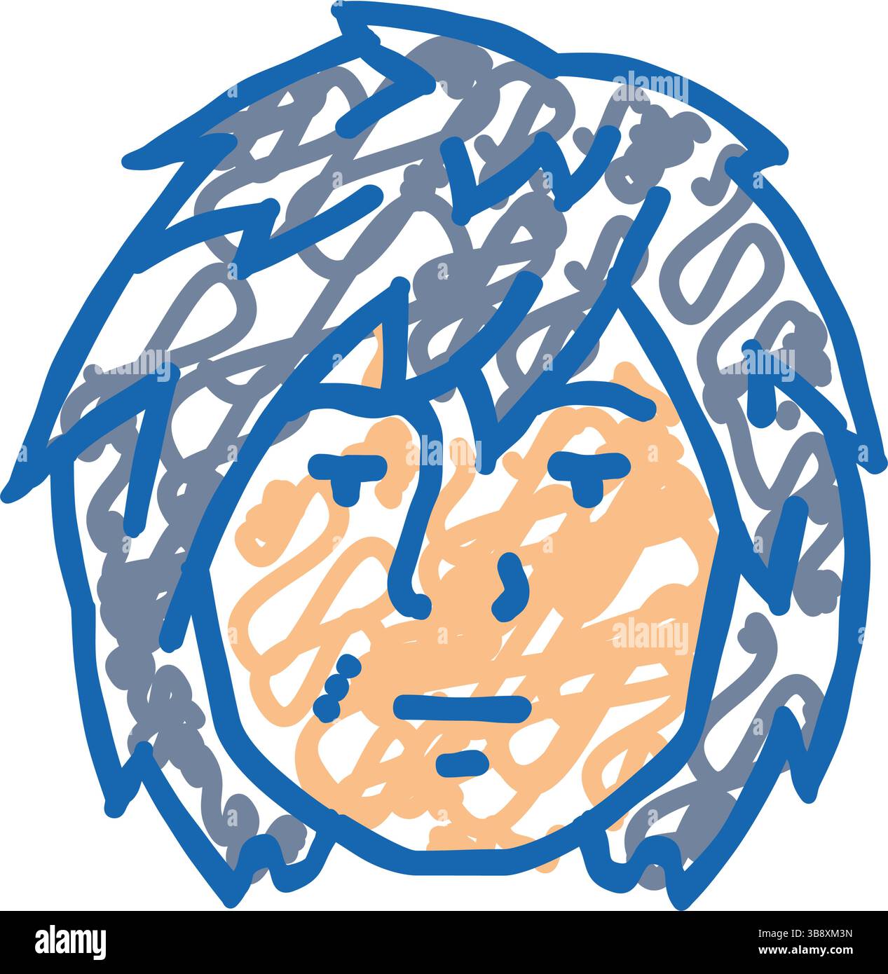 emo male avatar icon doodle illustration Stock Vector Image & Art - Alamy