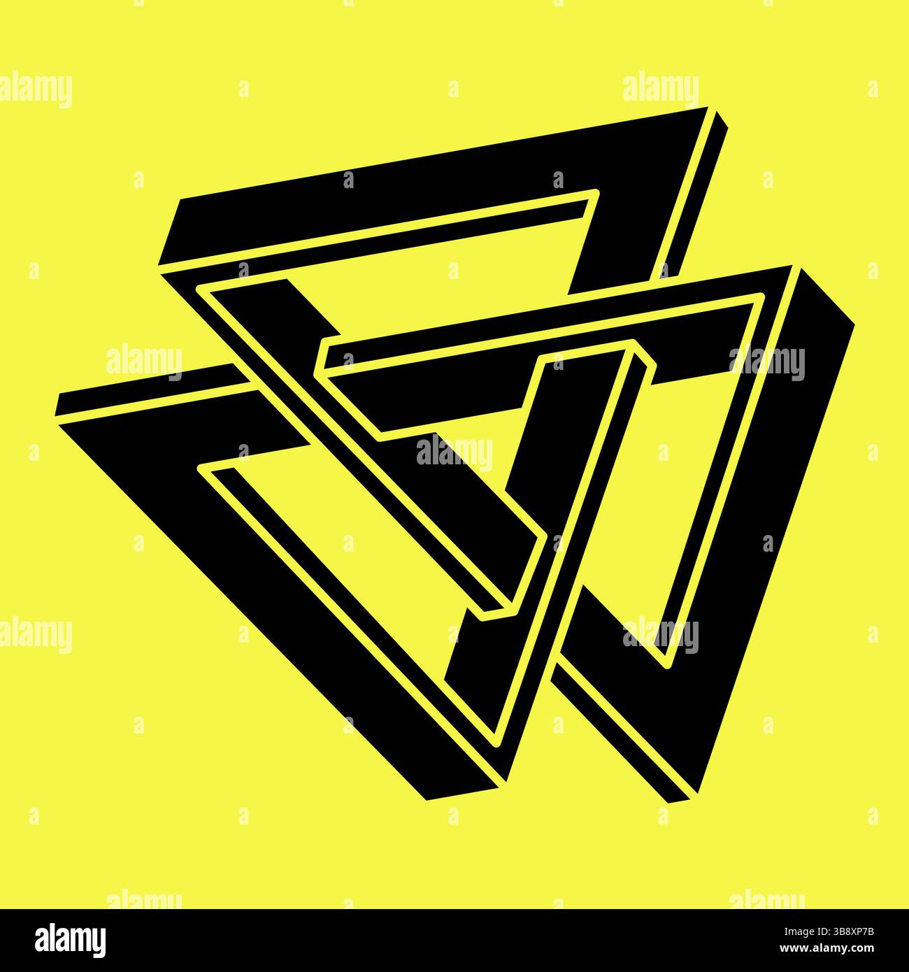 Impossible optical illusion shapes. Geometry. Optical art object ...