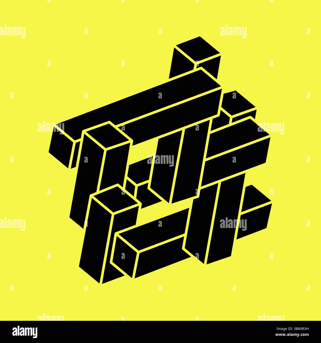 Optical illusion figure. Illusion shapes. 3d geometry. Sacred geometry ...