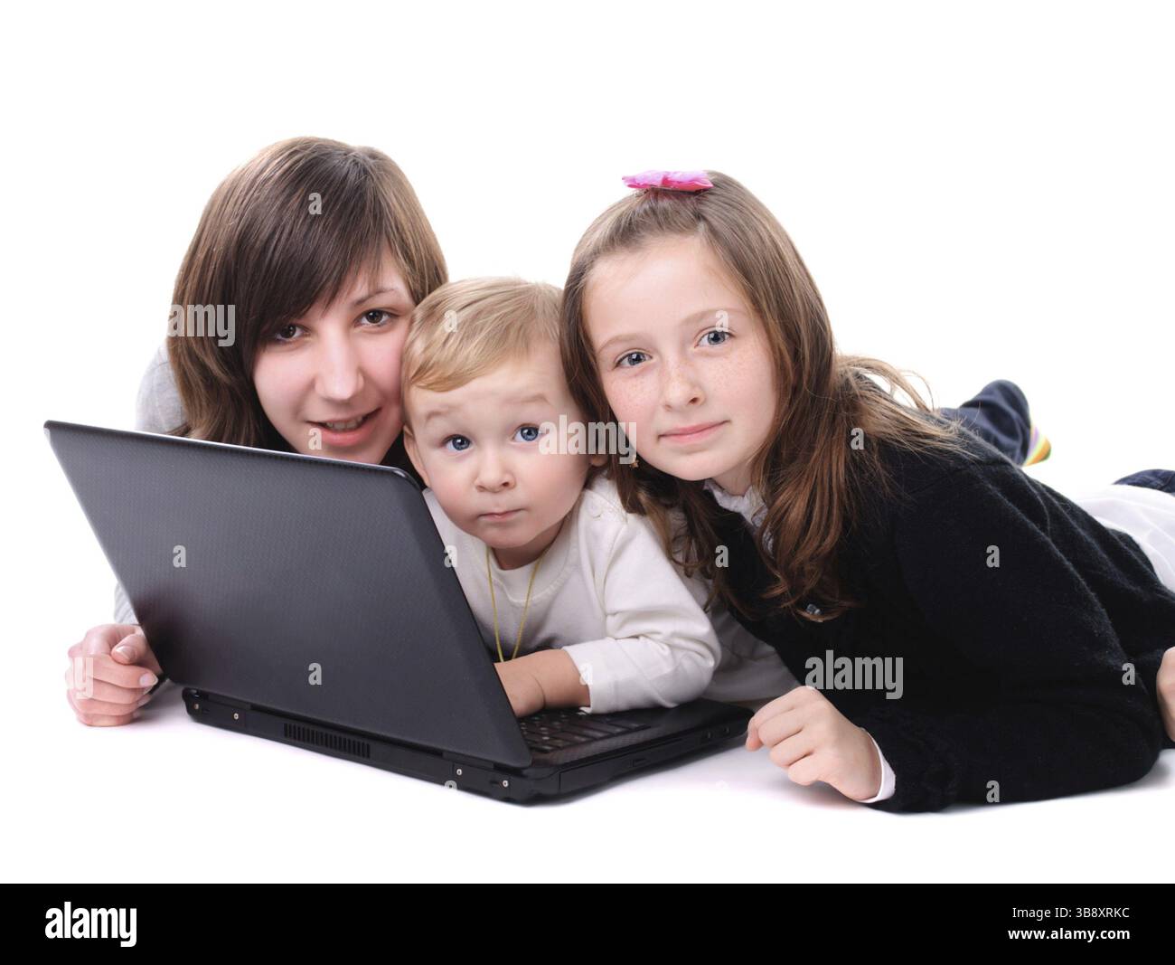 Computer isolated children Cut Out Stock Images & Pictures - Alamy