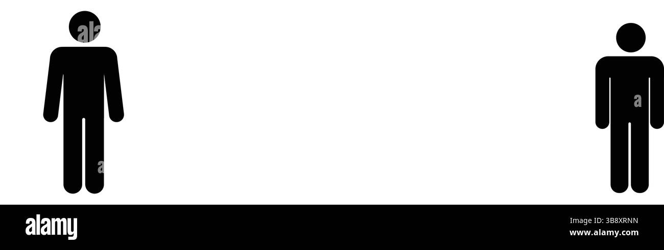 Standing man symbol. Black silhouette of a standing man displayed on a ...