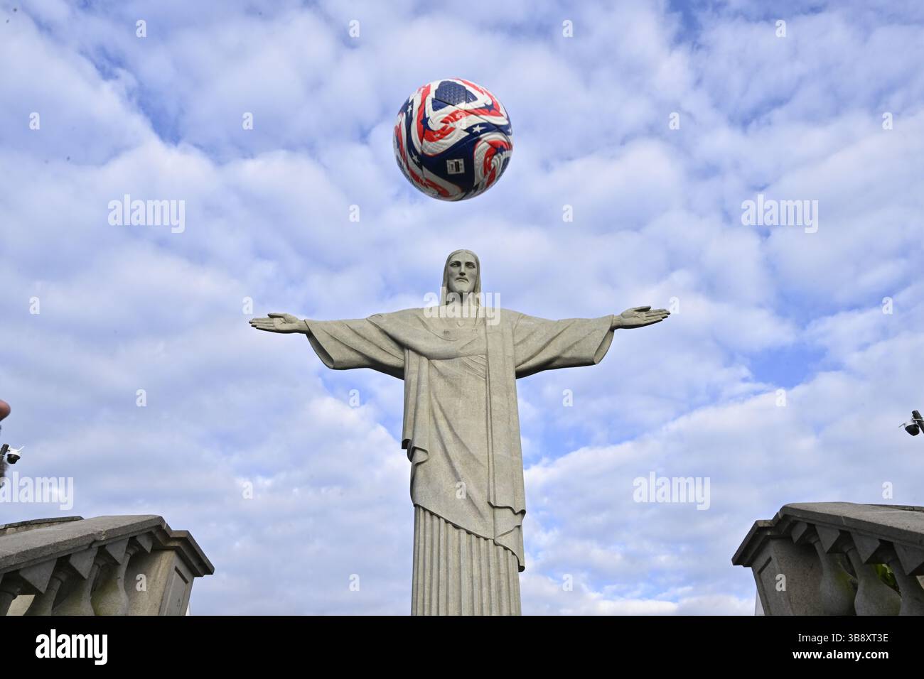 Rio de Janeiro-Brazil, May 7, 2025 FIFA Club World Cup ball with a view ...