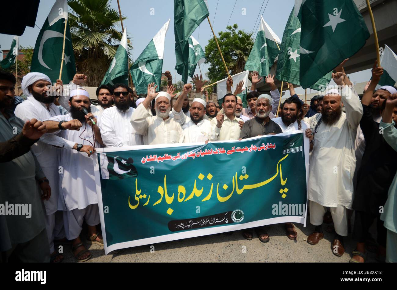 Peshawar, Peshawar, Pakistan. 7th May, 2025. PMML party protest ...