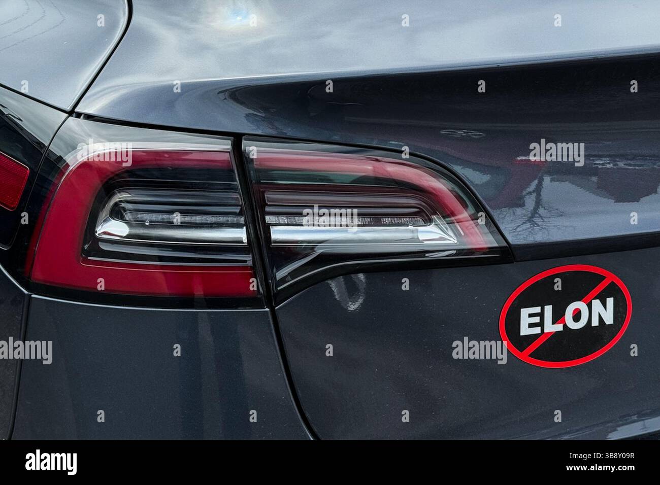 Portland, United States. 02nd May, 2025. A Tesla electric vehicle (EV ...