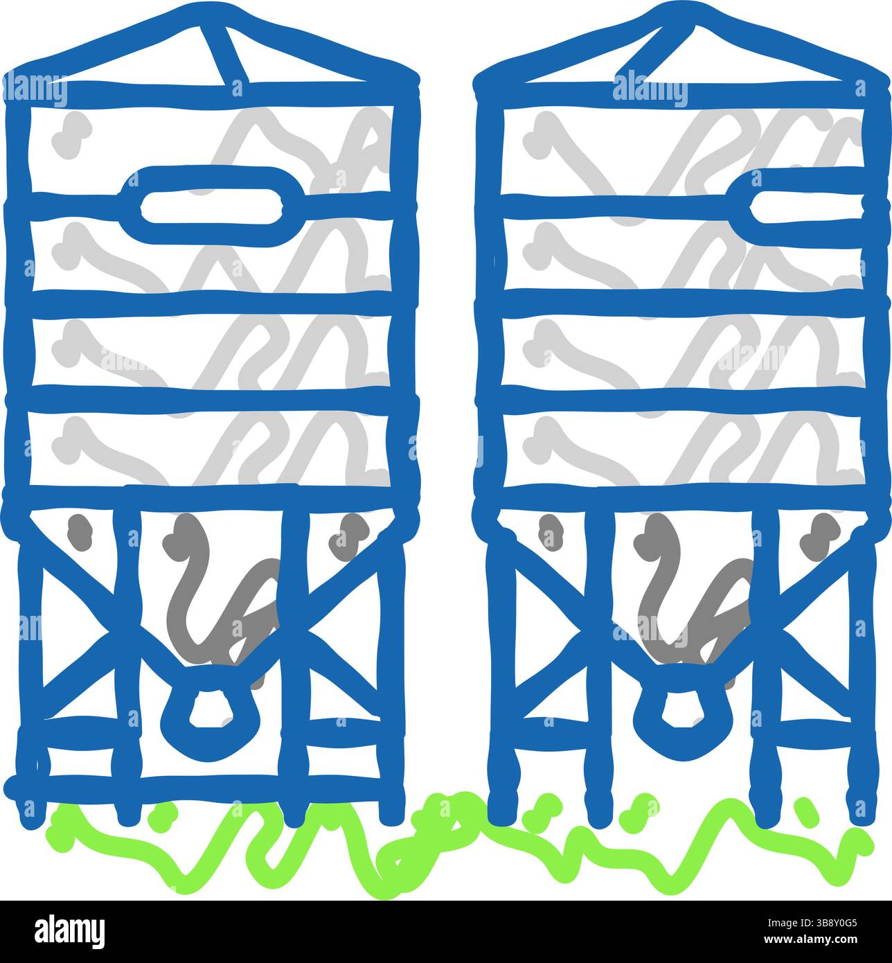 silo fertilizer icon doodle illustration Stock Vector Image & Art - Alamy